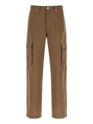 Fendi Light Linen Cargo Pant - Brown