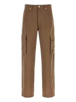 Fendi Light Linen Cargo Pant - Brown