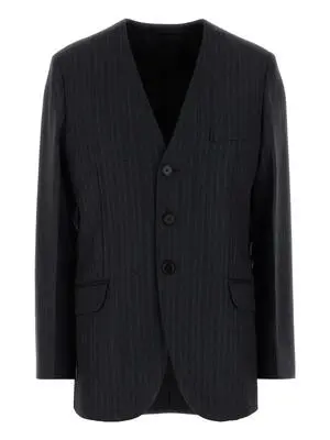JIL SANDER Embroidered Wool Blazer - Multicolor