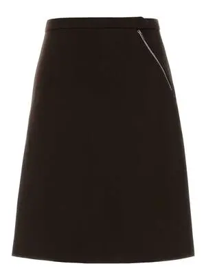 Miu Miu Stretch Viscose Blend Skirt - Brown
