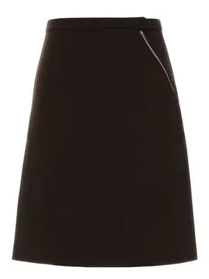 Miu Miu Stretch Viscose Blend Skirt - Brown