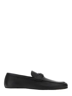 Valentino Garavani Leather Loafers - Black