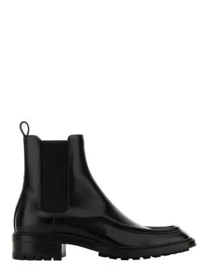 Saint Laurent Leather Chelsea Joe Ankle Boots - Black