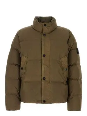 Stone Island Nylon Down Jacket - Green