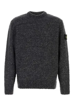 Stone Island Dark Grey Wool Blend Sweater - Gray