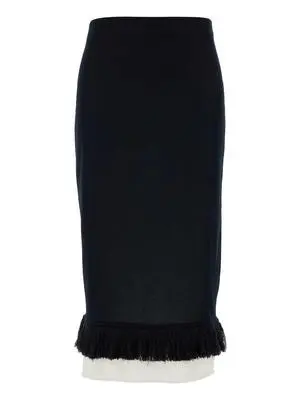 Bottega Veneta Navy Knit Skirt - Blue