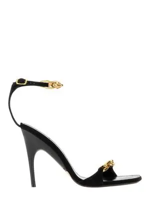 Balenciaga Suede Duchesse 110 Sandals - Black