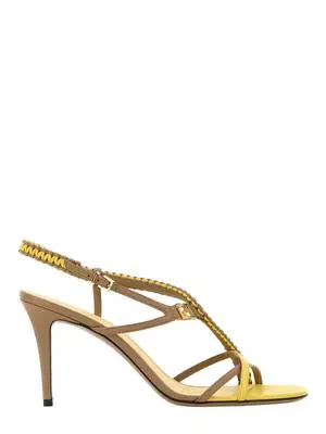 Fendi Two-tone Leather F-fold Sandals - Multicolor