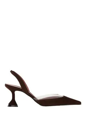 Amina Muaddi AMINA MUADDI Suede Lara Pumps Brown