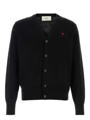AMI Paris Wool Cardigan - Black