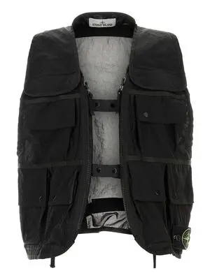 Stone Island Nylon Vest - Black