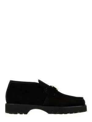 Valentino Garavani Suede Vlogo Signature Loafers - Black