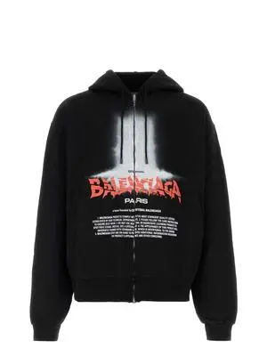 Balenciaga Cotton Sweatshirt - Black