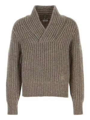 Burberry Dove Grey Wool Sweater - Gray