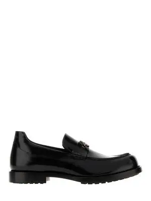 Balenciaga Leather Confy Loafers - Black