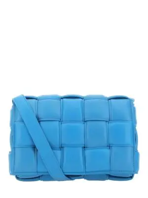 Bottega Veneta Turquoise Nappa Leather Small Padded Cassette Crossbody Bag - Blue