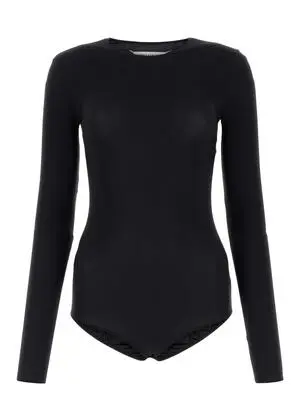 MAISON MARGIELA Stretch Nylon Bodysuit - Black