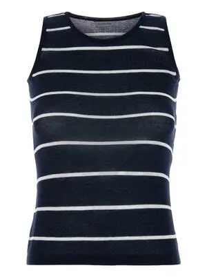 Balenciaga Embroidered Knit Tank Top - Multicolor