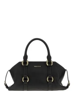 Alexander McQueen Leather Small Farringdon Handbag - Black