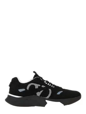 Valentino Garavani Suede And Mesh Demivee Sneakers - Black