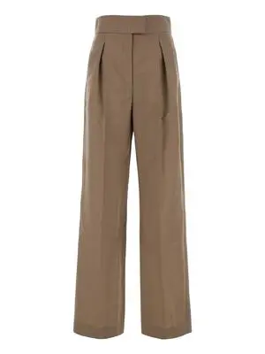 Valentino Garavani Cappuccino British Mohair Pant - Brown