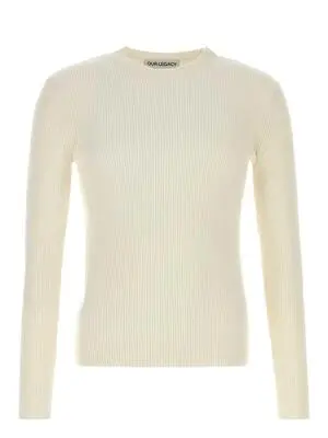 Our Legacy Ivory Silk Sweater - White