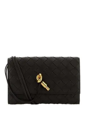 Bottega Veneta Nappa Leather Andiamo Crossbody Bag - Brown