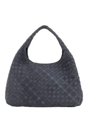 Bottega Veneta Air Force Suede Large Campana Shopping Bag - Blue