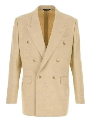 Dolce & Gabbana Sand Tweed Blazer - Brown