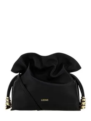 Loewe Leather Mini Coil Flamenco Clutch - Black