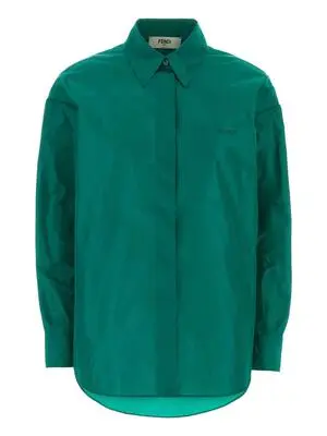 Fendi Turquoise Taffetas Shirt - Blue