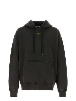 Off-White Cotton Sweatshirt - Black