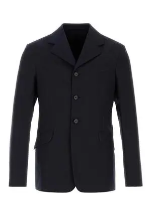 JIL SANDER Navy Wool Blazer - Blue