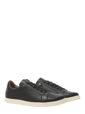 George Cleverley Jack Iii Croc-effect Leather Sneakers - Black