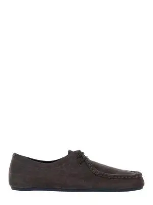 JIL SANDER Dark Grey Suede Lace-up Shoes - Gray