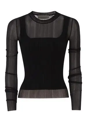 Sportmax Trompe L'oeil Viscose Jumper - Black