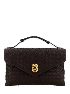 Bottega Veneta BOTTEGA VENETA Leather Knot Lock Handbag Brown