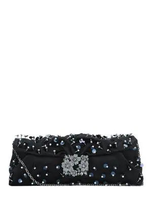 ROGER VIVIER Bouquet Long Paillettes Embroidered Evening Shoulder Bag - Multicolor