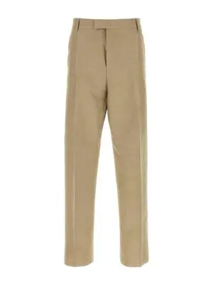 FERRAGAMO Cotton Blend Pant - Brown