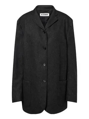 JIL SANDER Wool Flannel Jacket - Grey