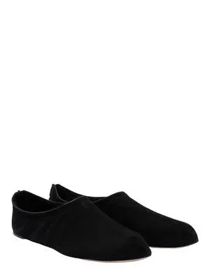 THE ROW Stellene Suede Slip-on Shoes - Black
