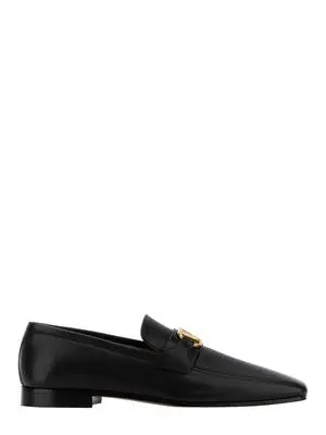 Valentino Garavani Leather Vlogo Signature Loafers - Black