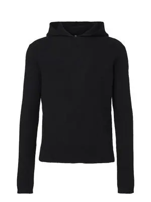 Rick Owens Knitted Cashmere-blend Hoodie - Black