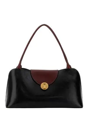 Versace Leather Medium Shoulder Bag - Black