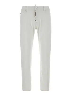 Dsquared2 Stretch Denim Slim Twist Jeans - White