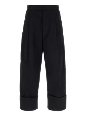 Thom Browne Thom Browne Men Navy Blue Cotton Wide-Leg Pant Blue