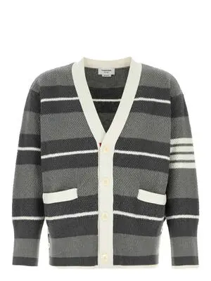 Thom Browne Embroidered Cotton Cardigan - Multicolor