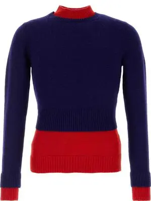 JIL SANDER Two-tone Wool Blend Sweater - Multicolor