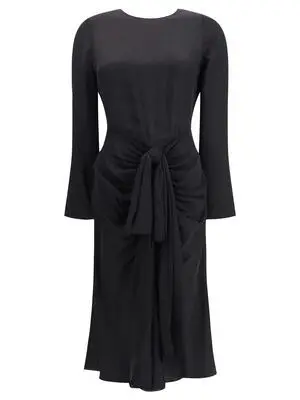 Alaïa Draped Viscose Dress - Black
