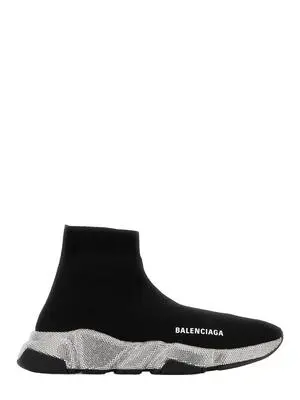 Balenciaga Stretch Nylon Speed Sneakers - Black